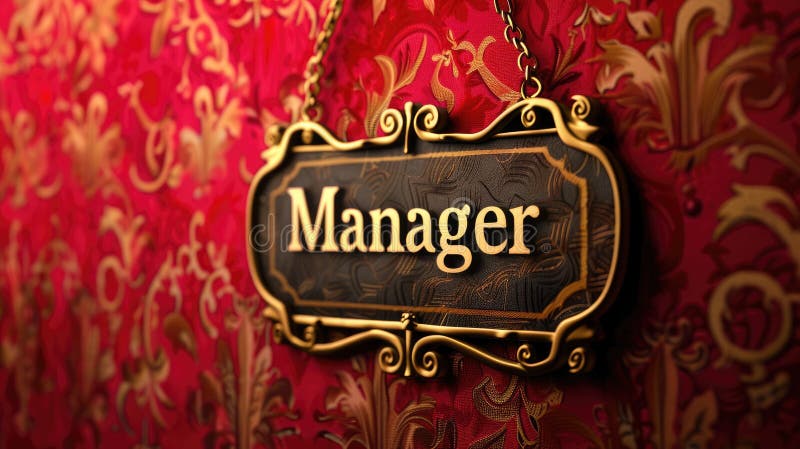 Stylish Business Card: Banner with the Text Manager on the Background ...