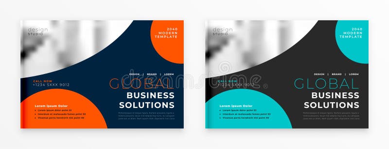 Stylish Business Flyer Brochure Design with Text Space Stock Vector ...