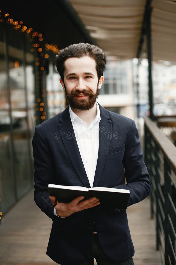 Stylish Businessman Working in a Office Stock Image - Image of ...