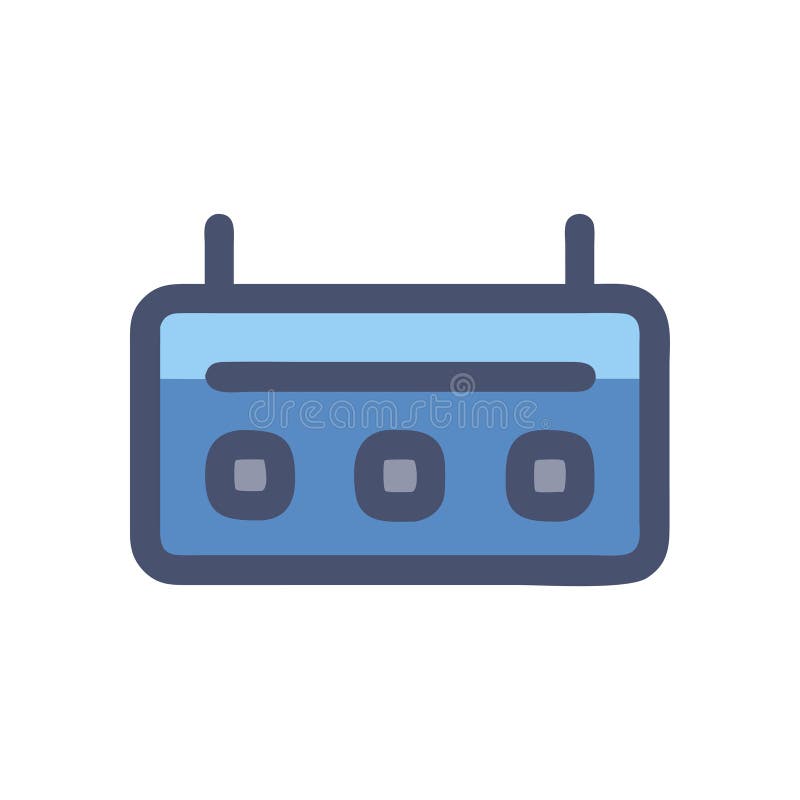 Stylish Cable Box Icon stock illustration. Illustration of service ...