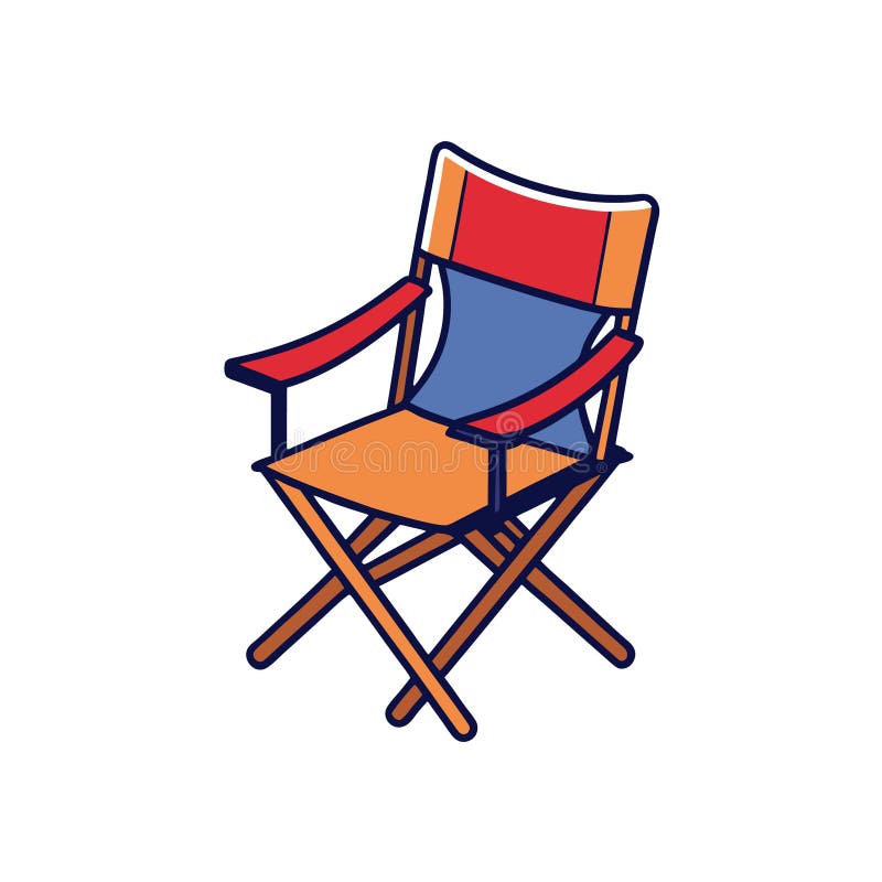 Stylish Camp Chair for Outdoor Adventures Stock Illustration ...