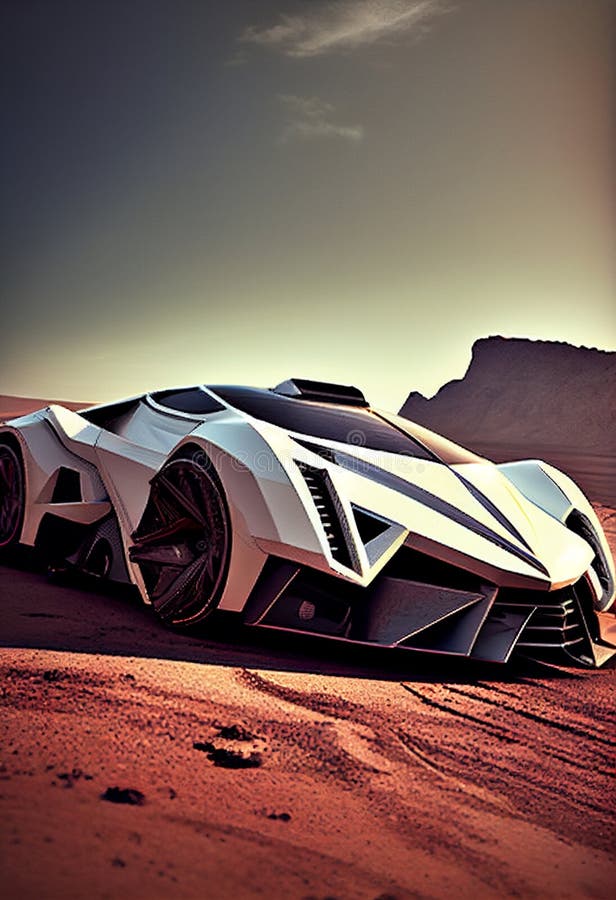 Stylish Car of the Next Generation. AI Generated Stock Illustration ...