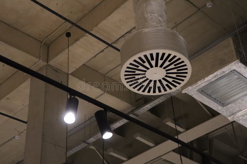 Exploring Contemporary Industrial Ceiling Design Featuring Integrated Lighting and Ventilation ...