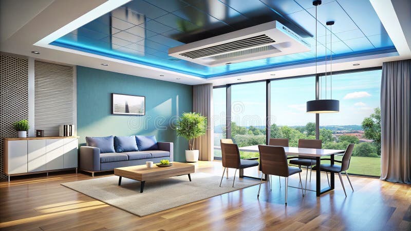 Stylish CeilingMounted Air Conditioner with Integrated Lighting Modern ...