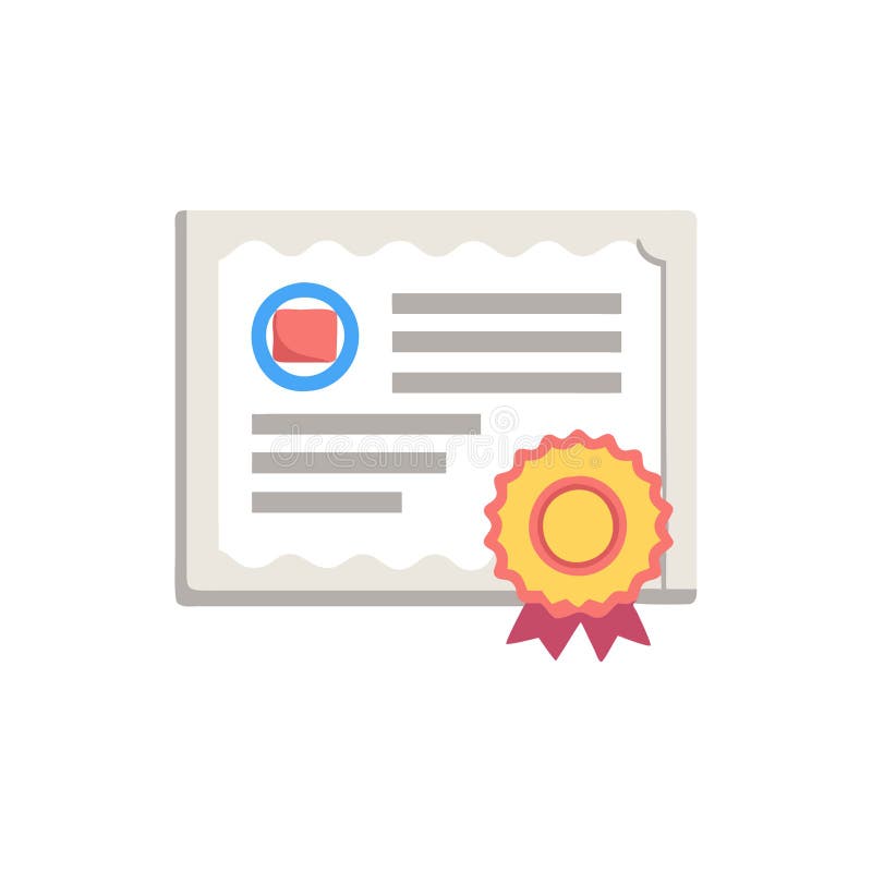 Stylish Certificate Stamp Icon for Awards Stock Illustration ...