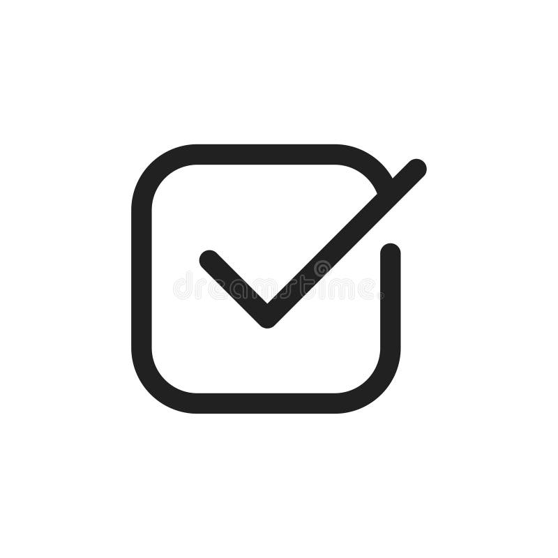A Stylish Checkmark Icon Designed for Approvals and Various Tasks and ...