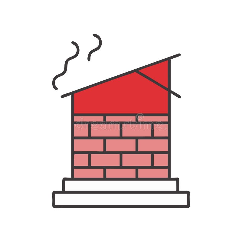 Stylish Chimney Graphic Design Stock Illustration - Illustration of ...