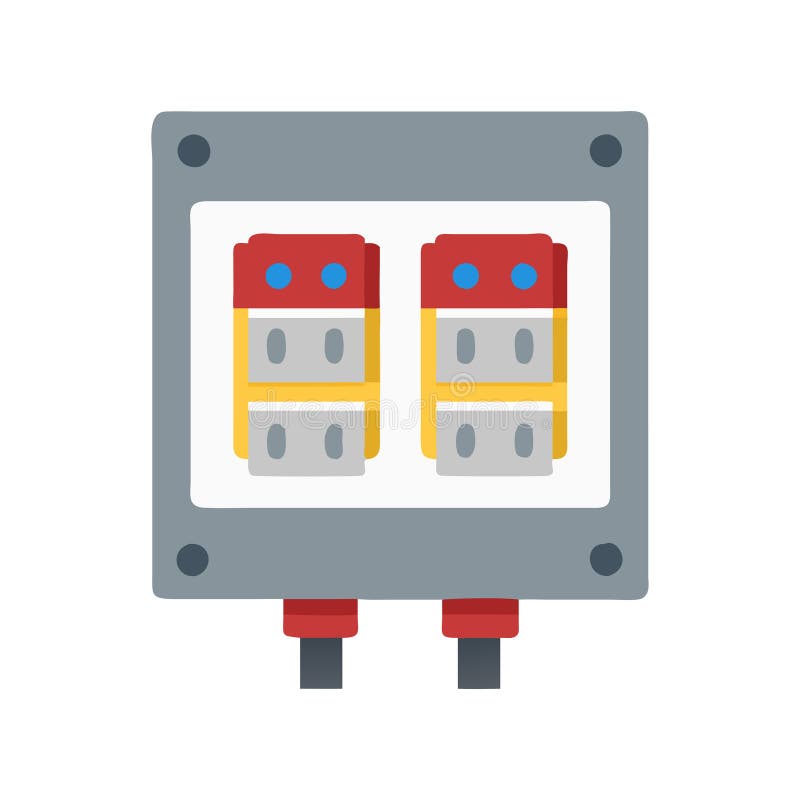 Stylish Circuit Breaker Box Graphic for Home Systems Stock Vector ...