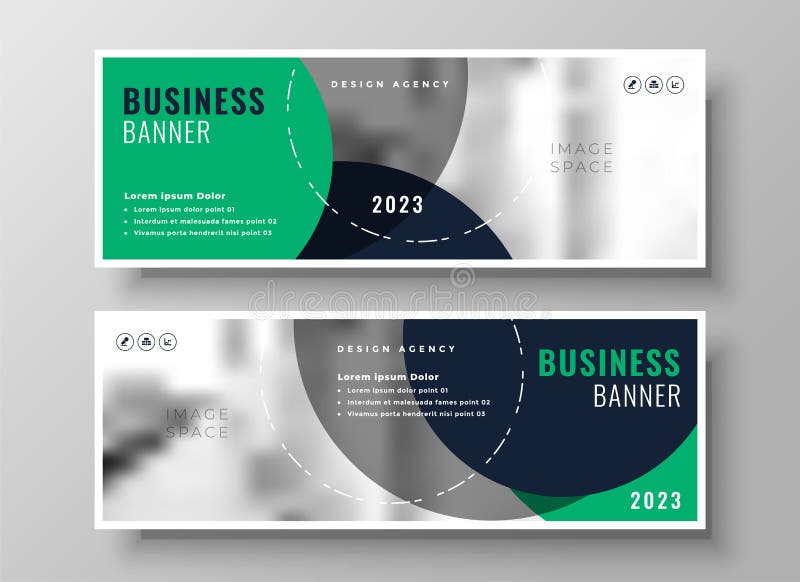 Stylish Circular Business Banner Design Stock Vector - Illustration of ...