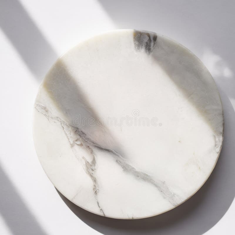 Stylish Circular Marble Surface, Perfect for Product Display or Home ...
