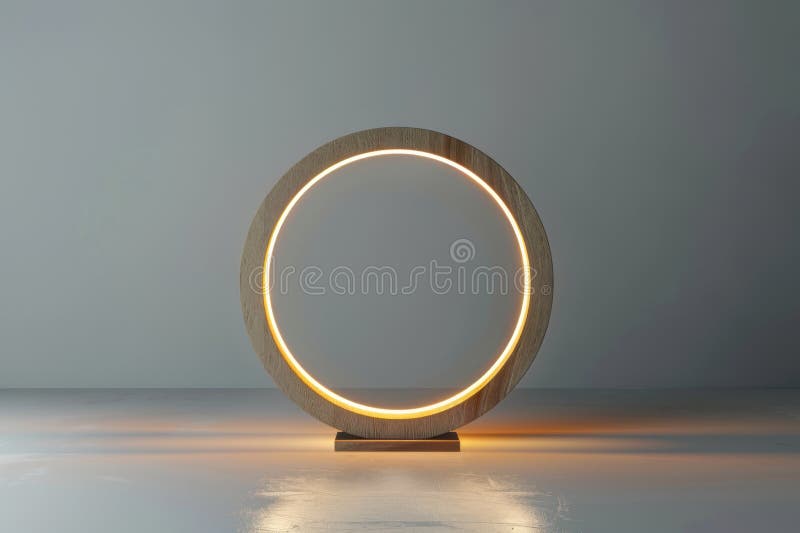 Stylish Circular Ring Lamp on White Background, Perfect for Home ...