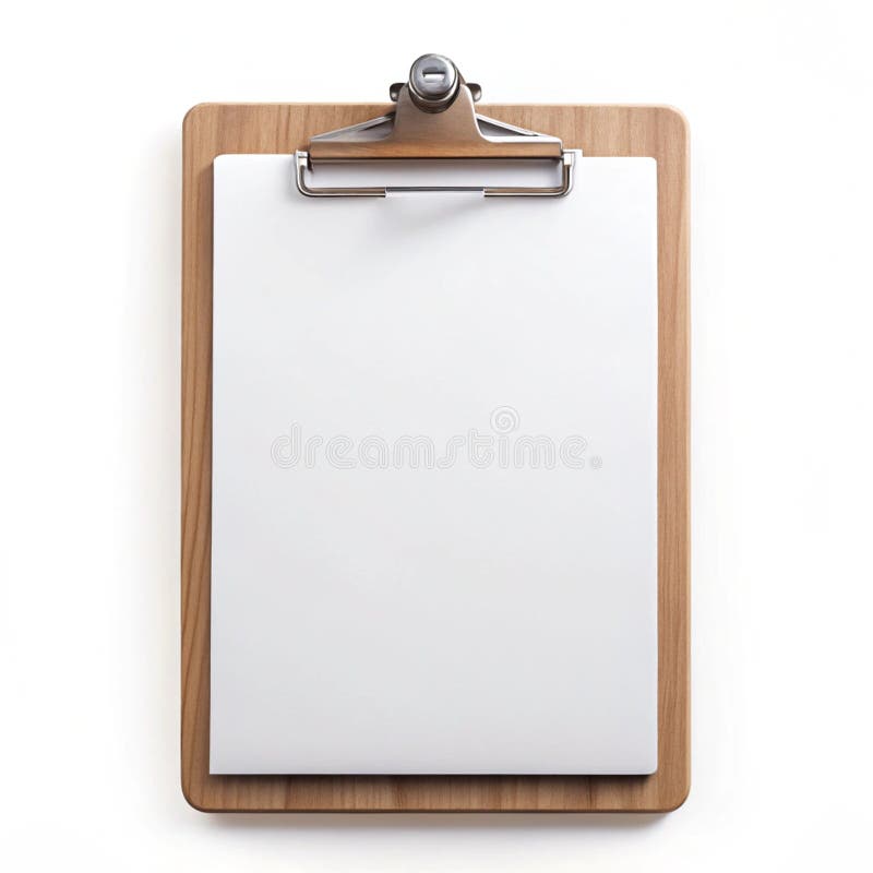 Stylish Clipboard with Blank Sheet of Paper Stock Illustration ...