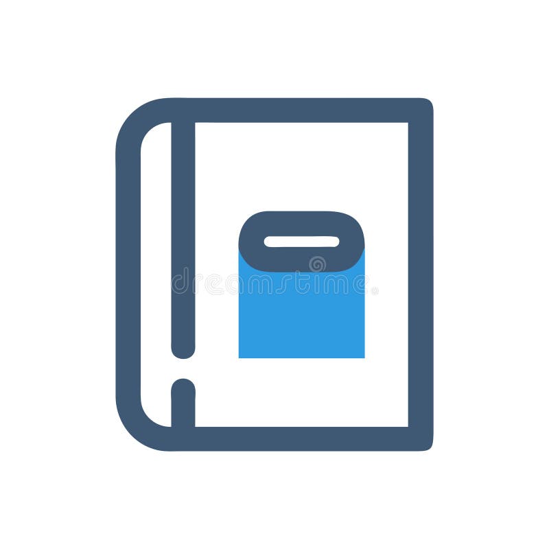 Stylish Closed Book Design Icon Stock Vector - Illustration of visual ...