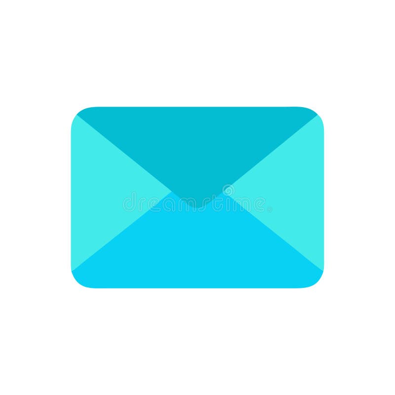 Stylish Closed Envelope Design Icon Stock Vector - Illustration of ...