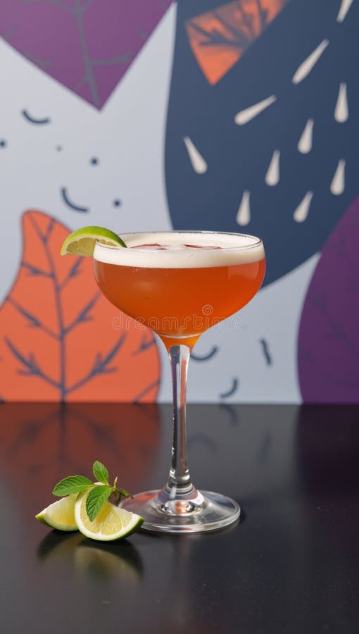 A Stylish Cocktail Bar Backdrop Incorporating Space Elements for ...