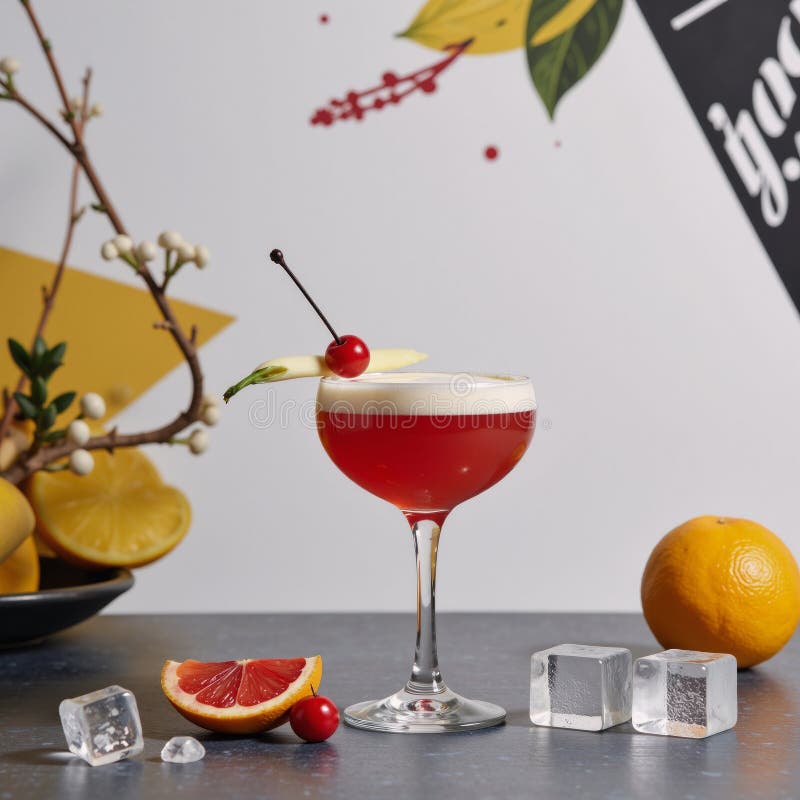 A Stylish Cocktail Bar Backdrop Incorporating Space Elements for ...