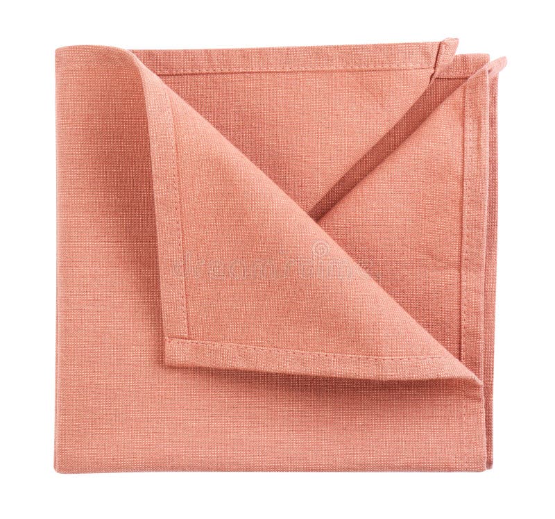 Stylish Color Fabric Napkin Isolated on White, Top View Stock Image ...