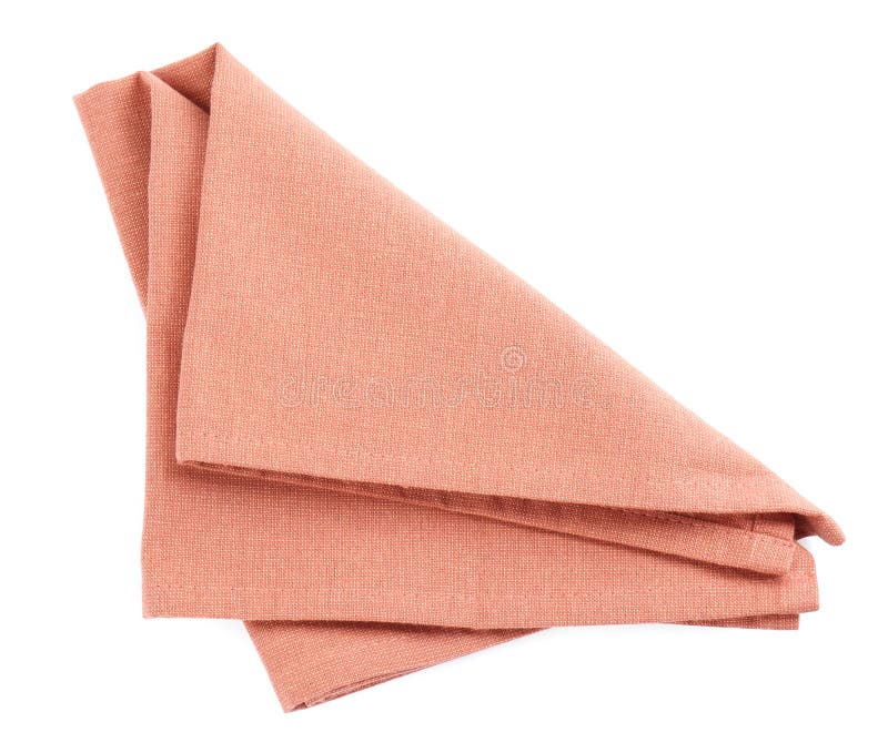 Stylish Color Fabric Napkin Isolated on White, Top View Stock Image ...