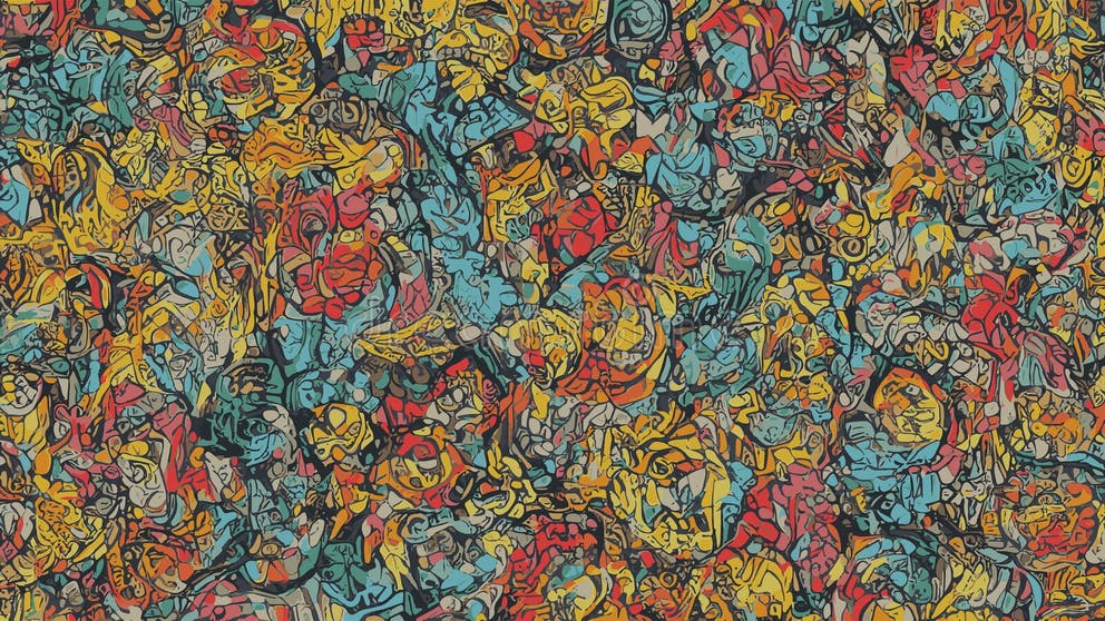 Stylish Colorful Abstract 1930s Modern Pattern Stock Vector ...