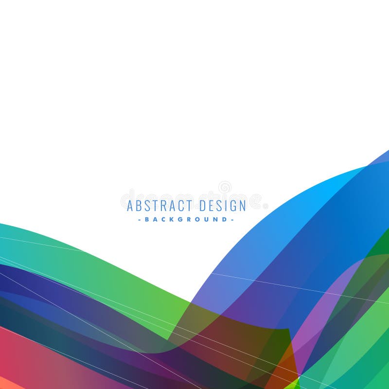 Stylish Colorful Wave Background Design Stock Vector - Illustration of ...