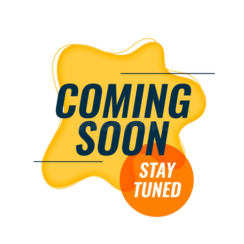 Stylish Coming Soon Promo Poster with Stay Tuned Text Stock Vector ...