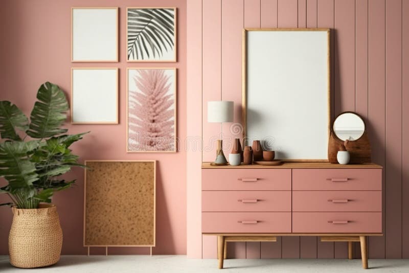 Stylish Composition of Modern Hall Interior, Created with Generative AI ...