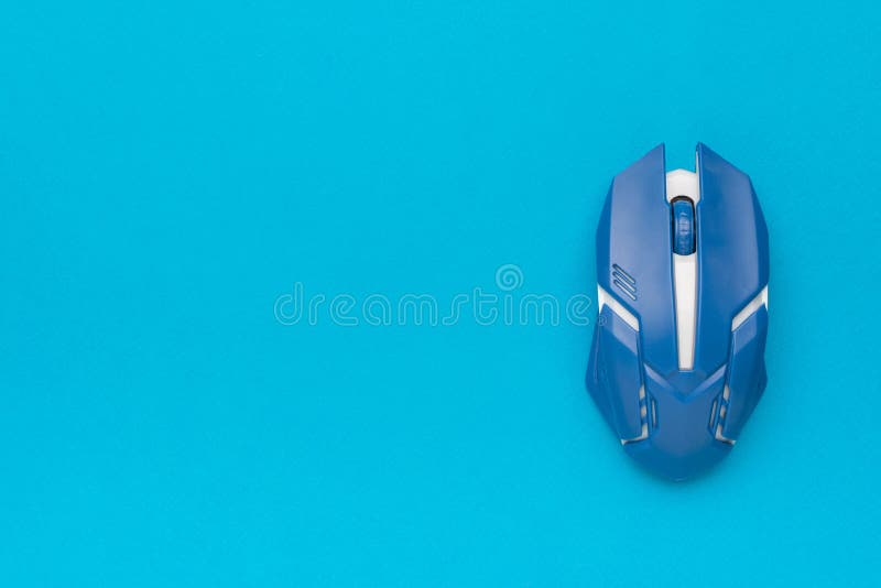 Stylish Computer Mouse on a Blue Background Stock Photo - Image of tool ...