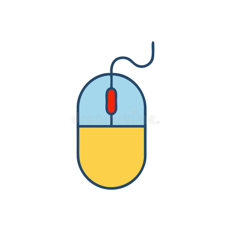 Computer Mouse Icon for Academic Resources Stock Illustration ...