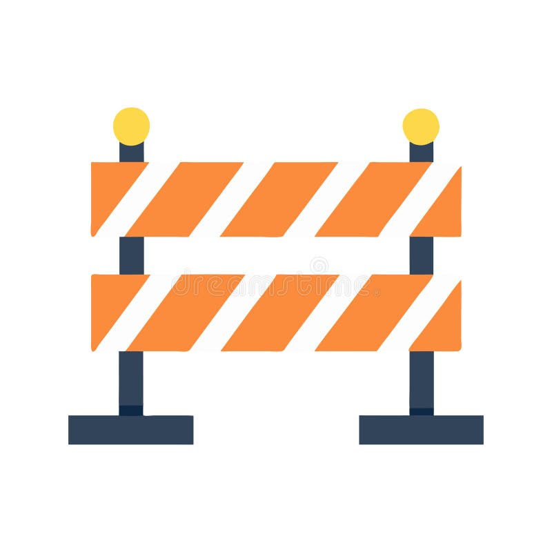 Stylish Construction Barricade Graphic for Safety Stock Illustration ...