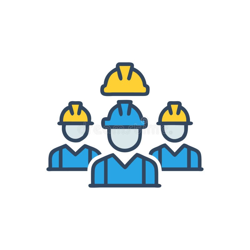 Stylish Construction Labor Icon Illustration Stock Illustration ...