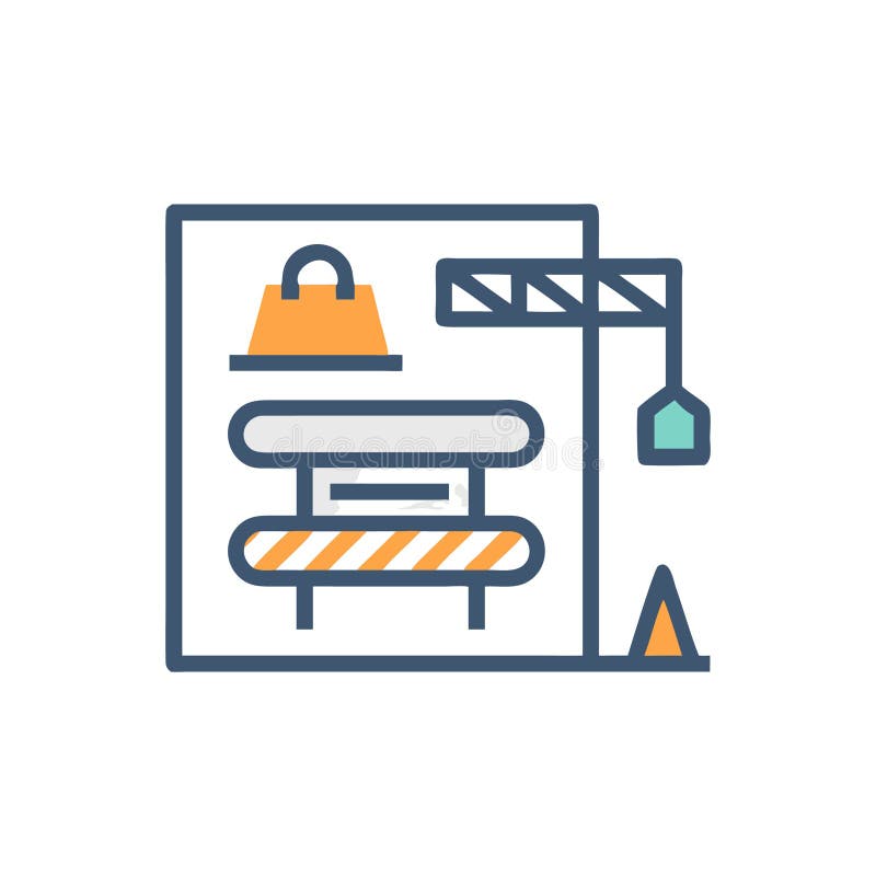 Stylish Construction Project Icon Illustration Stock Image ...