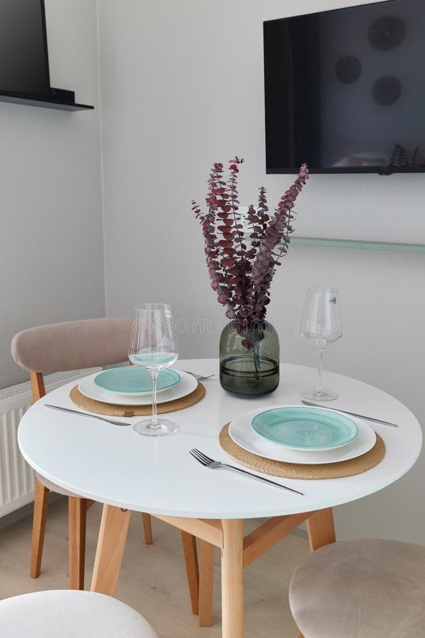 Modern Dining Table Featuring Elegant Decor with a Minimalist and ...