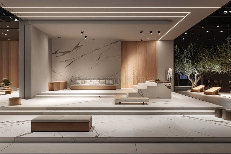 Stylish Contemporary Luxury Interior Design with Marble Surfaces ...