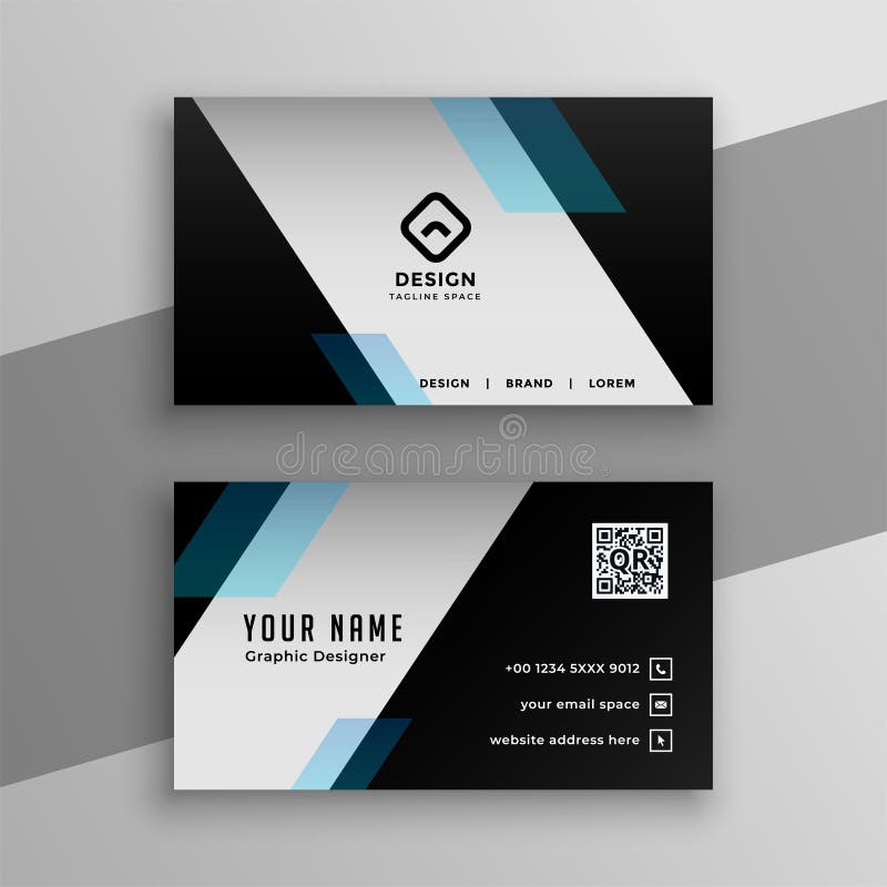 Stylish Corporate Business Card Design Template Vector Illustration ...