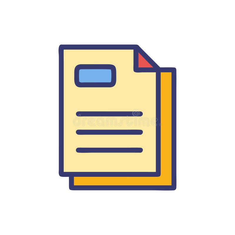 Stylish Corporate File Symbol Stock Illustration - Illustration of file ...