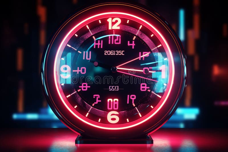 Stylish Countdown Clock Approaching Midnight on Stock Illustration ...