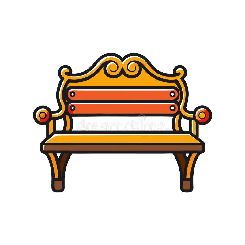 Stylish Country Style Bench for Patios Stock Image - Illustration of ...