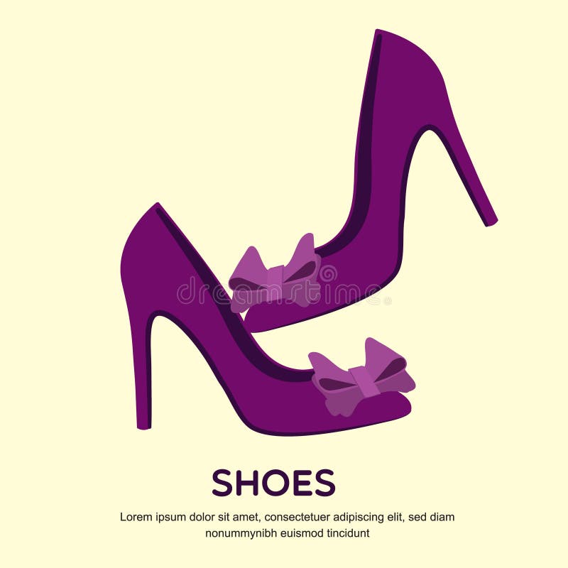 Stylish Court Shoes. Vector Illustration Decorative Design Stock Vector ...