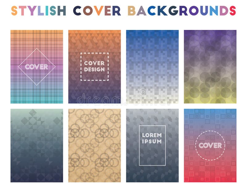 Stylish Cover Backgrounds. stock vector. Illustration of decoration ...