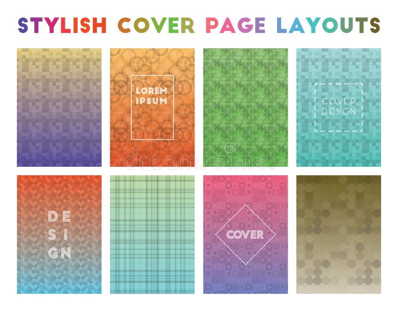 Stylish Cover Page Layouts. Stock Vector - Illustration of background ...
