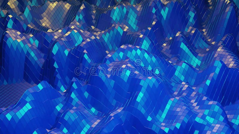 Stylish Creative Abstract Low Poly Background in 4k. Abstract Waves ...