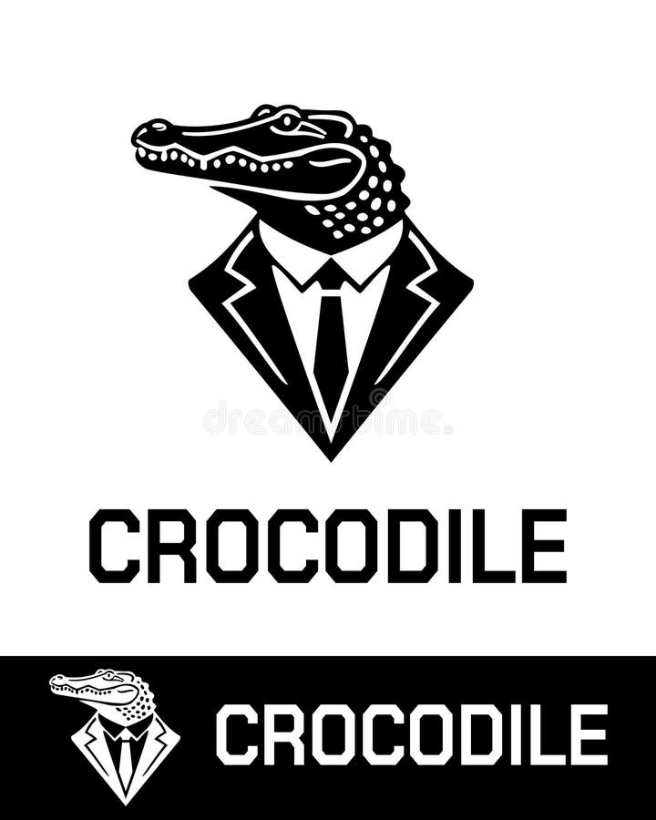 A Stylish and Creative Crocodile Logo Design Stock Vector ...