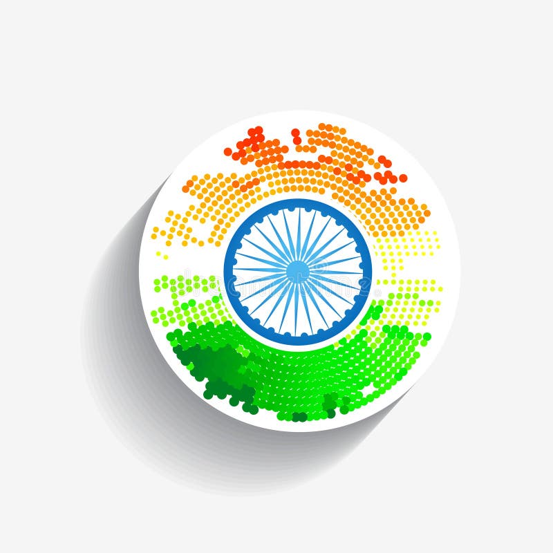 Stylish Creative Indian Flag Stock Vector - Illustration of concept ...