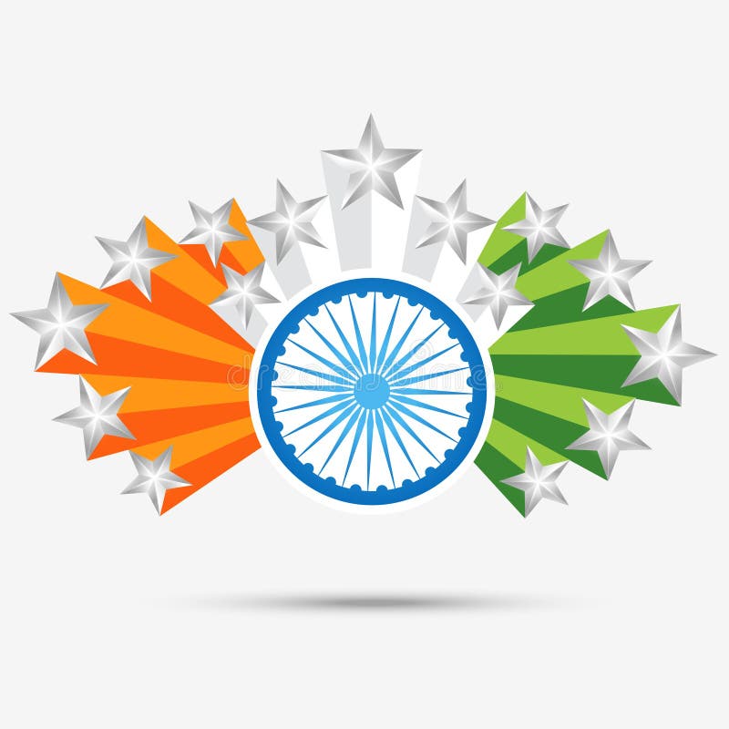 Stylish Creative Indian Flag Stock Vector - Illustration of concept ...