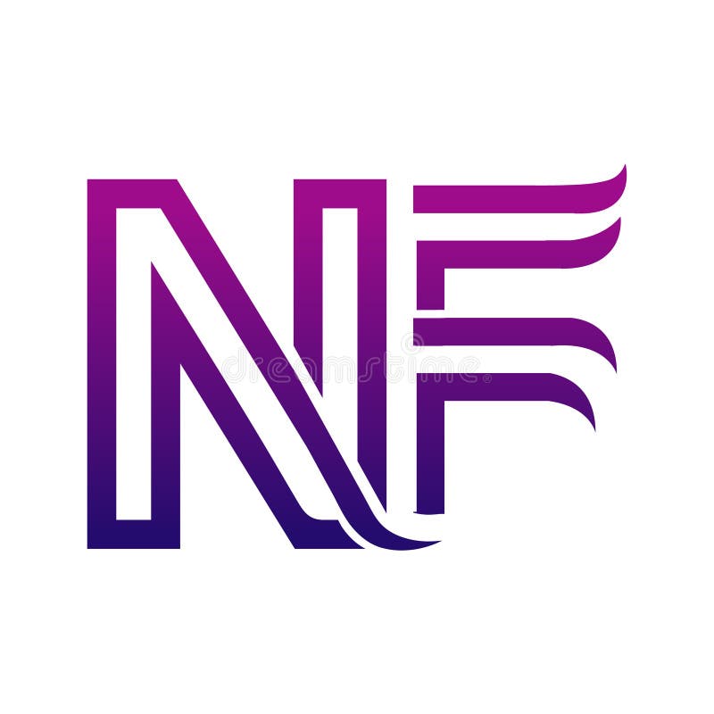 Stylish Creative NF Logo Icon Design Stock Vector - Illustration of ...