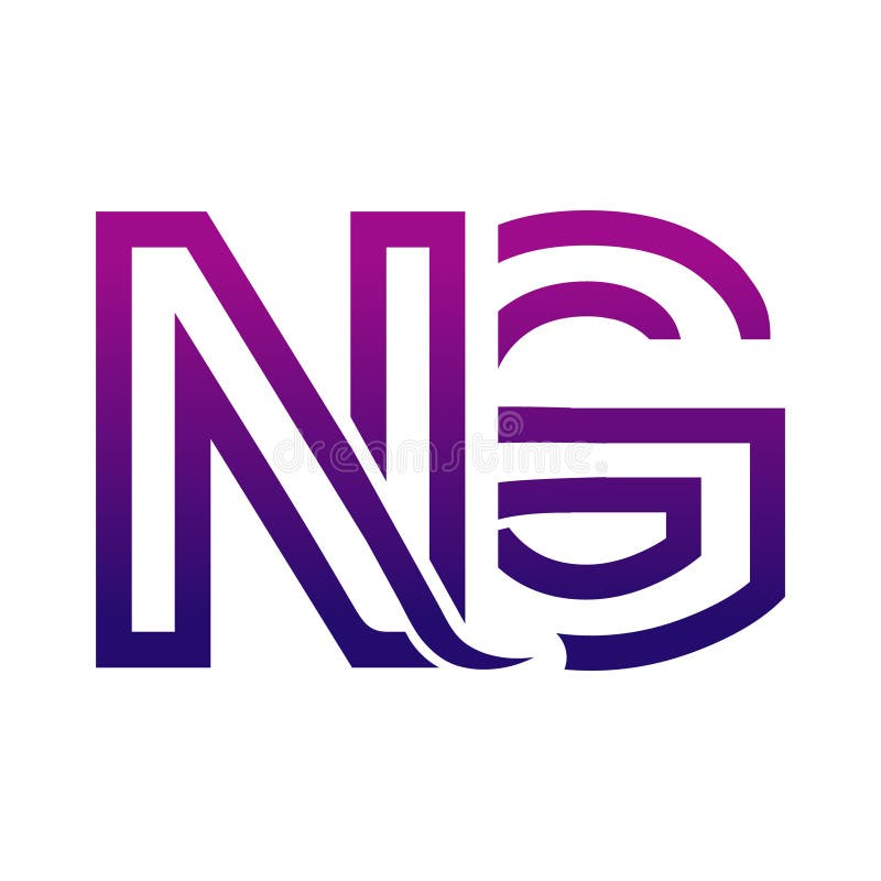 Stylish Creative NG Logo Icon Design Stock Vector - Illustration of ...