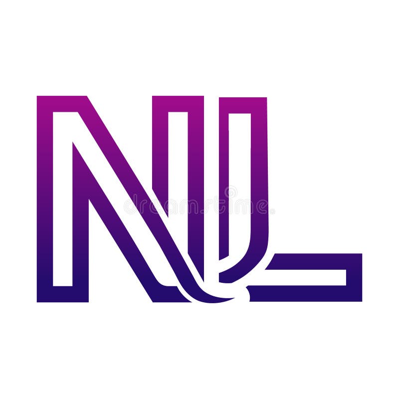 Stylish Creative NL Logo Icon Design Stock Vector - Illustration of ...