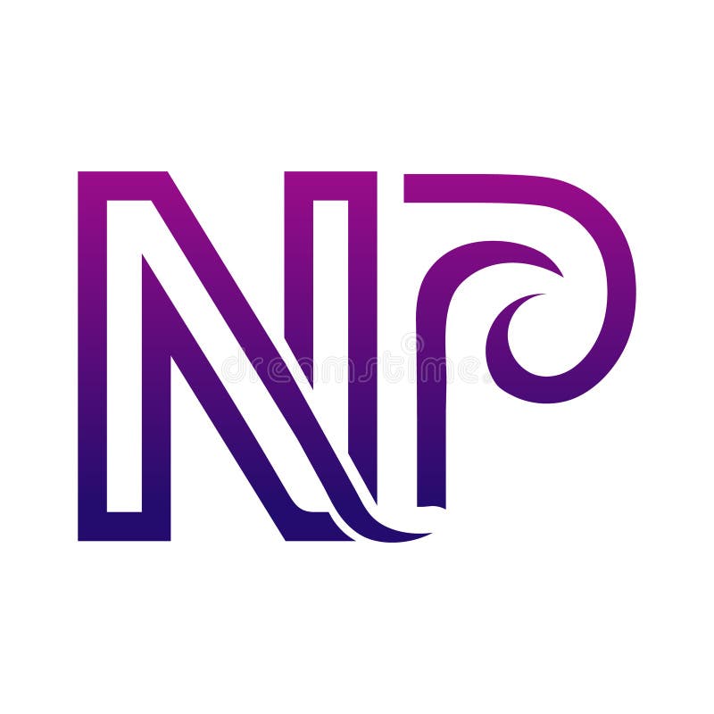 Stylish Creative NP Logo Icon Design Stock Vector - Illustration of ...