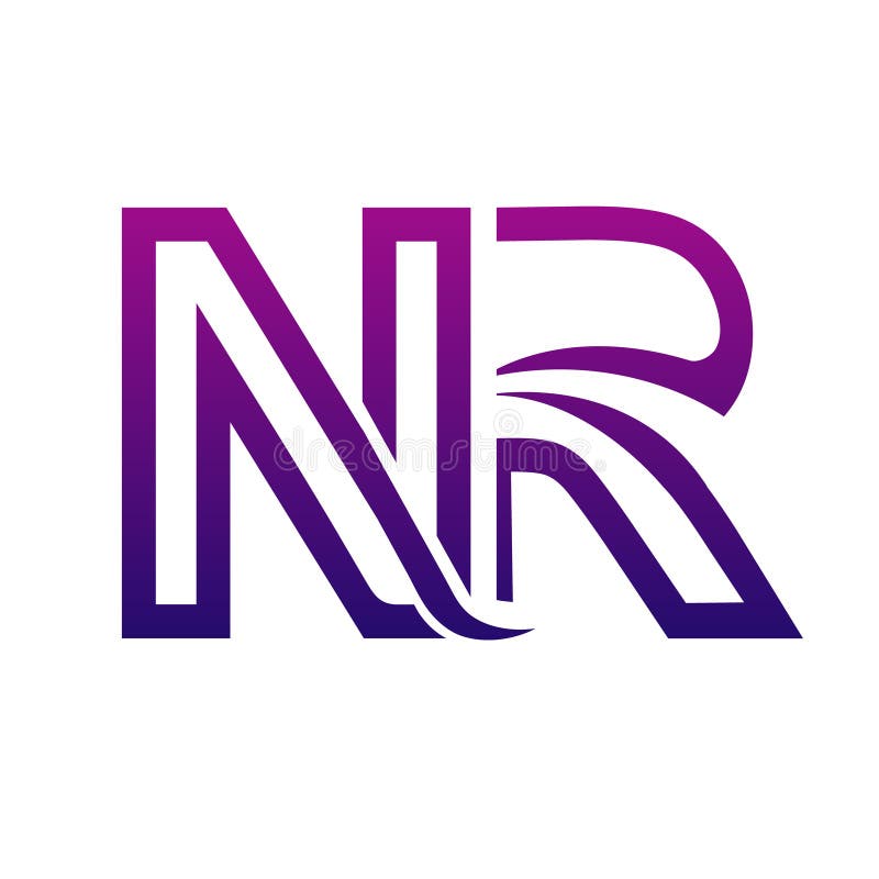 Stylish Creative NR Logo Icon Design Stock Vector - Illustration of ...