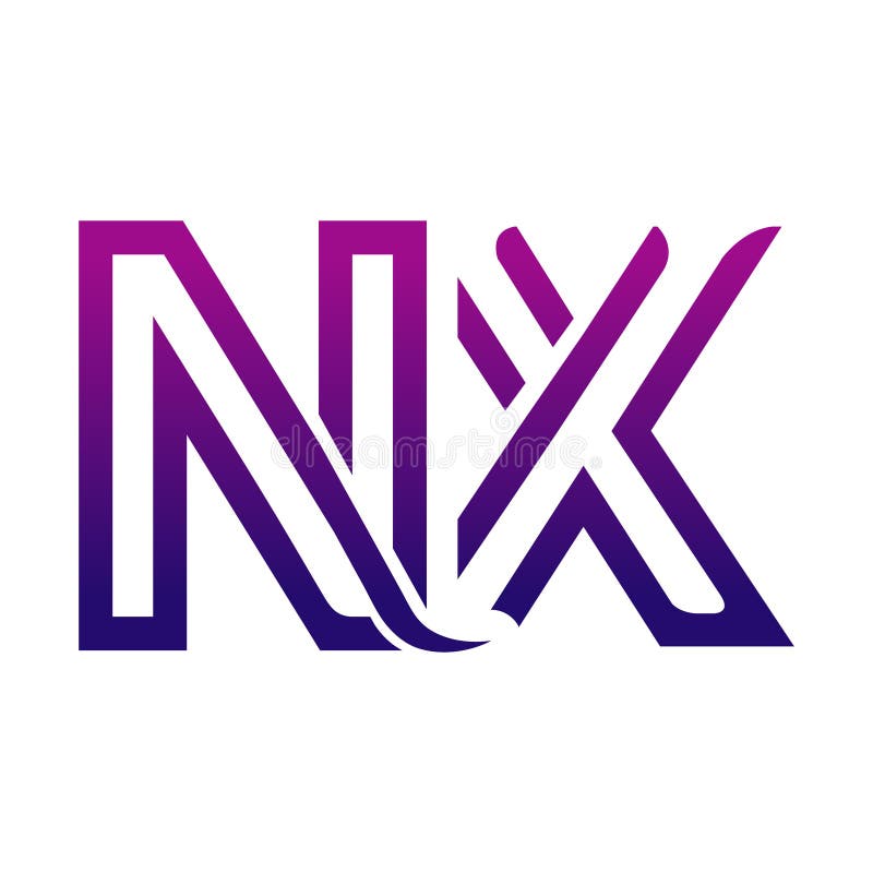 Stylish Creative NX Logo Icon Design Stock Vector - Illustration of ...